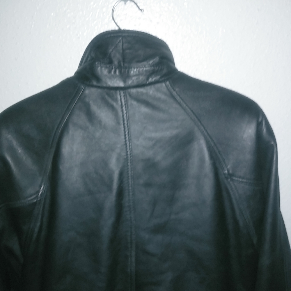 Am2 Andrew Marc M Mens Leather Zip Front Bomber Jacket - Gem